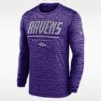 Baltimore Ravens Sideline Team Issue Velocity Mens Nike Dri Fit Nfl