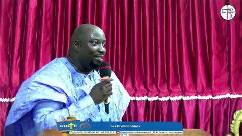 Le Pasteur Vivaldy Kouba Zala à Éternel Tabernacle De Pointe Noire Du