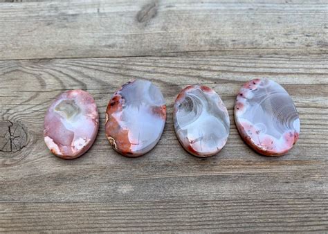 Moroccan Seam Agate Drilled Oval Beads Natural Smooth Polished Drilled