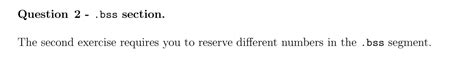 Solved Question 2 Bss Section The Second Exercise