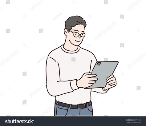 Use Modern Technology Hand Drawn Style Stock Vector Royalty Free 2012771267 Shutterstock