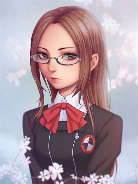 Long Hair Brunette Anime Anime Girls Persona 3 Chihiro Fushimi