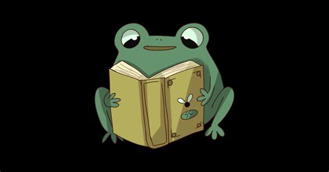 Cute Frog Reading Cute Frogs Sticker Teepublic