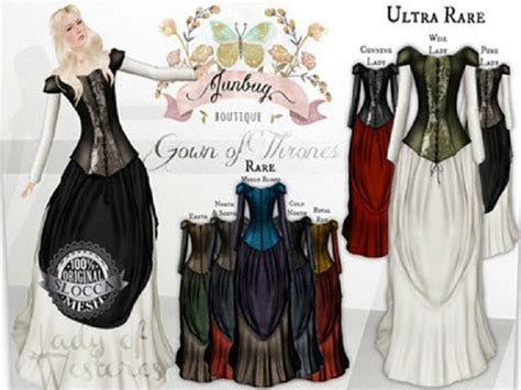 Second Life Marketplace {junbug} Gown Of Thrones In Innocent Noble