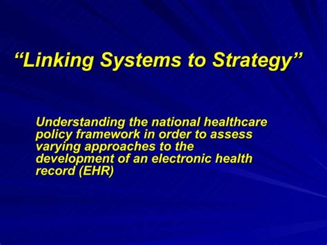 Linking Systems To Strategy Introduction Ppt