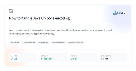 how to handle java unicode encoding labex