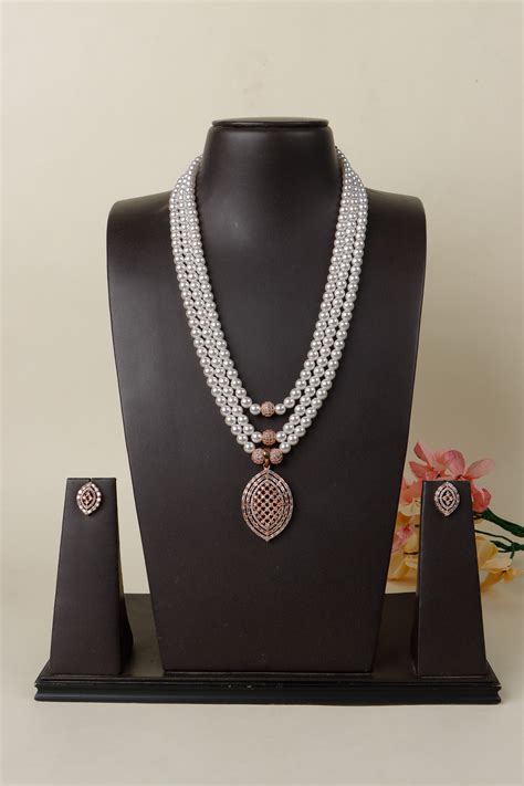 Moti Set Rose Laxmi Pearls