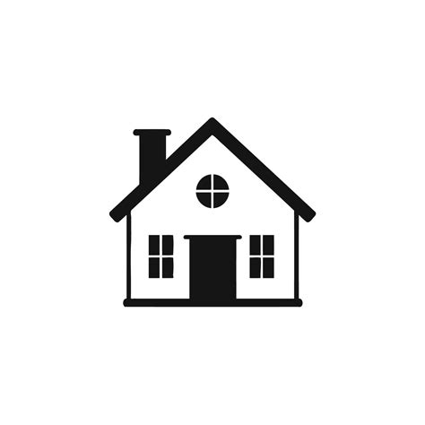 Simple Black And White House Icon 45988374 Vector Art At Vecteezy