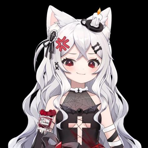 Necro Cat Girl Premade Vtuber Model Fully Rigged Live2d Ready To Use