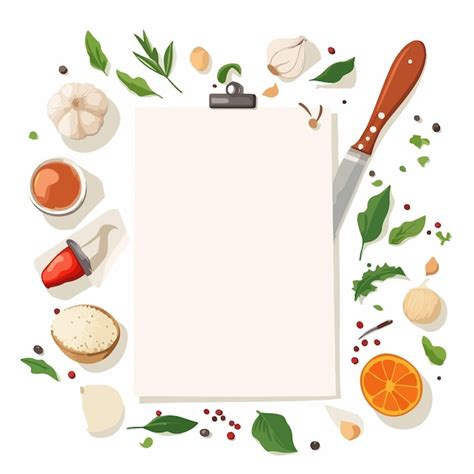 Creative Recipe Card For Cooking Notes With Ingredients List For Food
