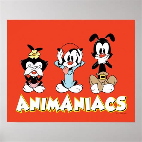 Animaniacs Warner Siblings No Evil Graphic Poster