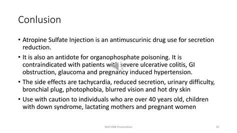 Atropine Sulfate Injections Administration Pptx
