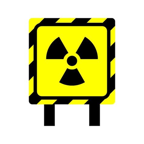 Radioactief Vierkant Gele En Zwarte Diagonale Strepen Verkeersborden