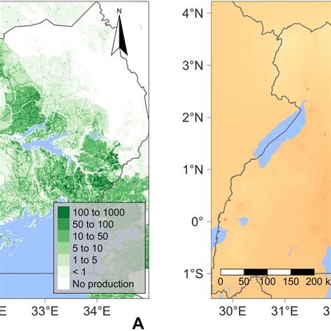 Maps Representing The Rasterised Data Driven Model Layers A The Download Scientific Diagram