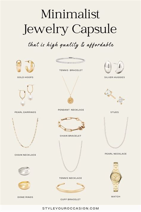 How To Build A Minimalist Jewelry Capsule Wardrobe Classic Jewelry Styl Stylish Jewelry