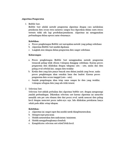 Algoritma Pengurutan Pdf
