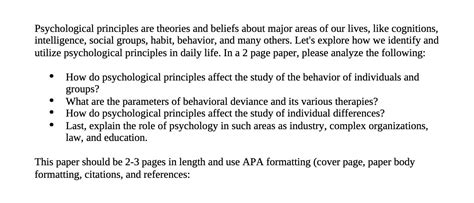 Solved Psychological Principles Are Theories And Solutioninn