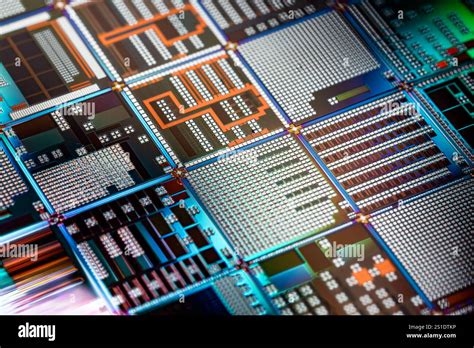 Silicon Semiconductor Wafer Close Up In Electronics A Wafer Also