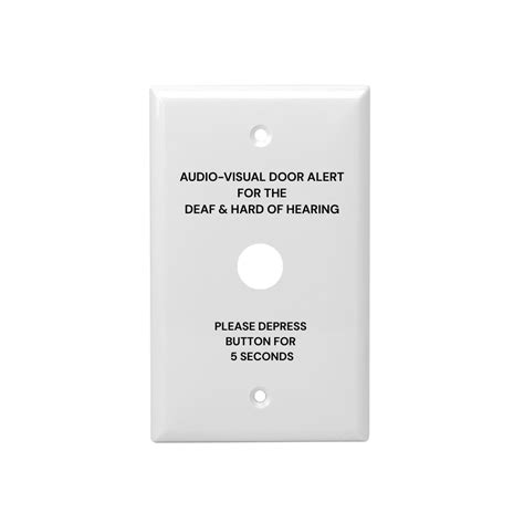 Deaf And Hard Of Hearing Doorbell Wall Plate Print My Plates Llc