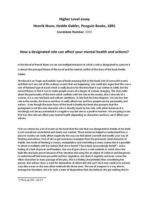 High Level Essay Pdf