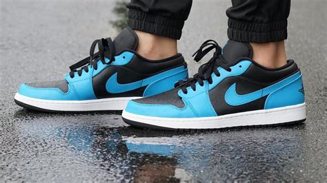 Giày Nike Air Jordan 1 Low Laser Blue 553558 410 Authentic Shoes