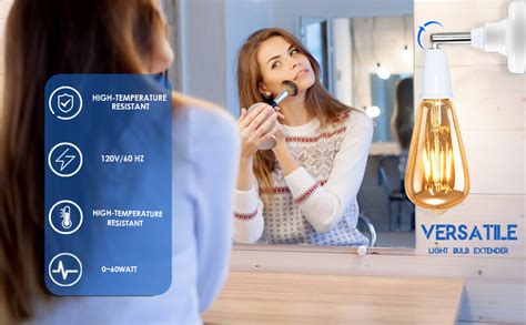 Light Socket Extender Light Bulb Extender 180° Bending Degree E26