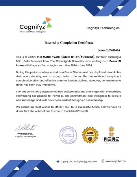 Internship Powerbi Dataanalytics Cognifyztechnology Mansi Tyagi