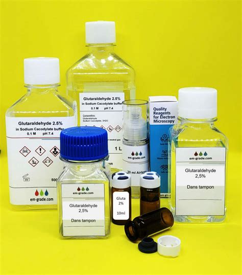 Glutaraldéhyde 2 5 In 0 1m Sodium Phosphate Buffer Ready To Fix Delta Microscopies