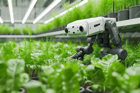 Premium Ai Image Tech Savvy Farming Robots In Agriculture Showcase