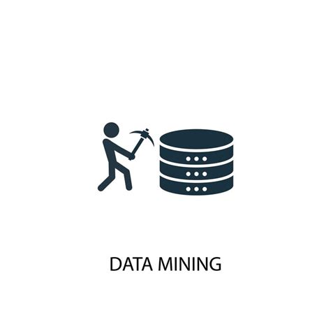 Premium Vector Data Mining Icon Simple Element Illustration Data