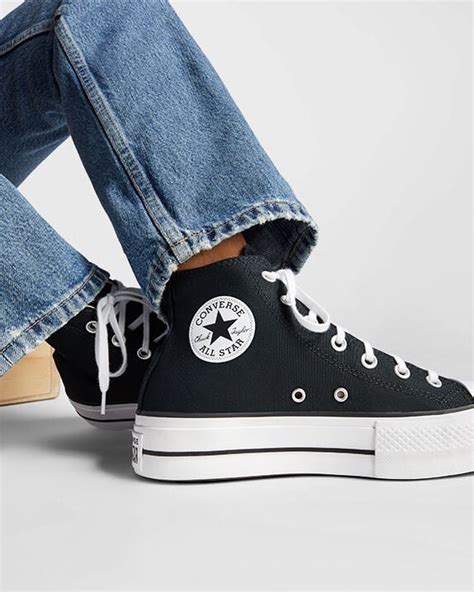 Black High Top Trainers And Shoes Converse Uk