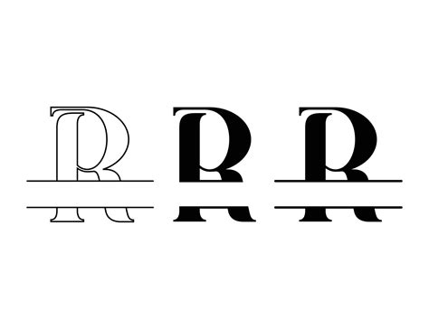 Letter R Split Logo Design For Name Template 11818568 Vector Art At