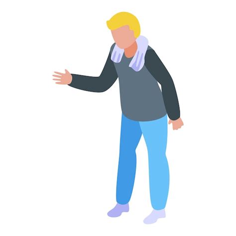 Premium Vector Athlete Trainer Icon Isometric Vector Fitness Gym Exercise Instructor