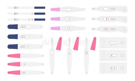 Set Of Different Pregnancy Test Results Vector Illustration Pregnancy