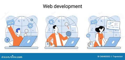 Web Development Coding And Programming Creation Digital Software