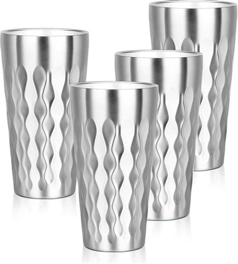 Offiper Stainless Steel Drinking Glasses 19 Oz Insulated