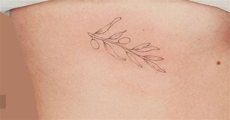 Simple Olive Branch Tattoo