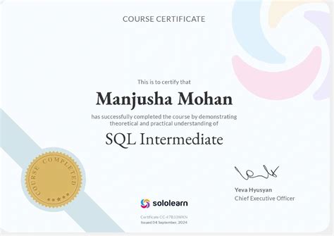 Sql Manjusha Mohan
