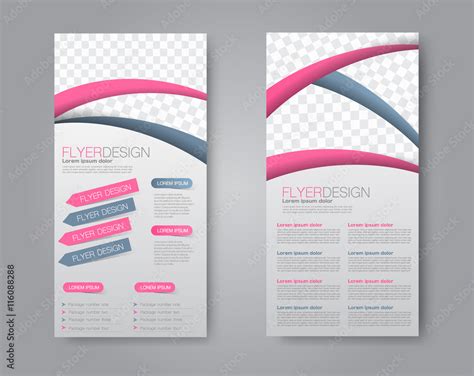 Vector Flyer And Leaflet Design Set Of Two Side Brochure Templates