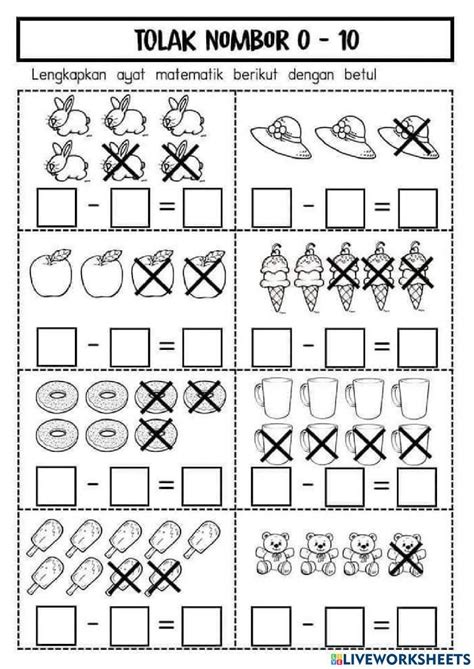 Lembaran Kerja Prasekolah Matematik Jackctz Free Word Template