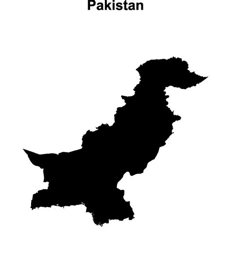 Pakistan Blank Outline Map Design 45844124 Vector Art At Vecteezy