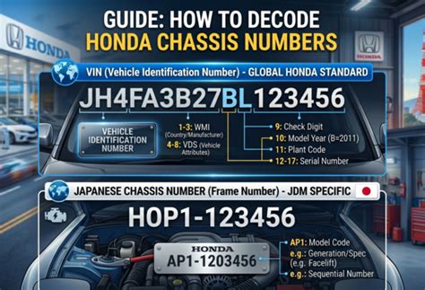 How To Decode Honda Chassis Numbers