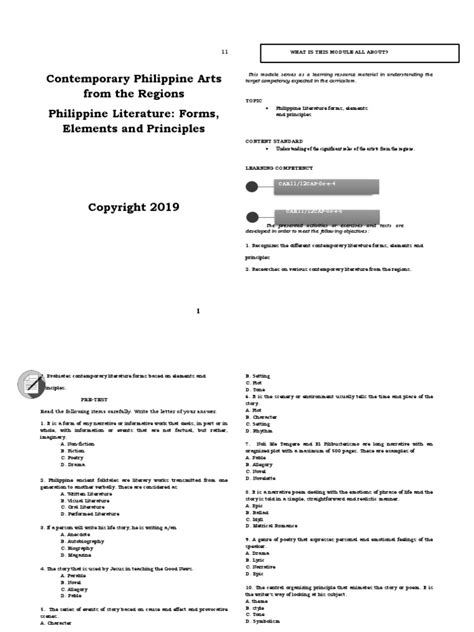 Module Cpar Literature2 Pdf Poetry Narrative