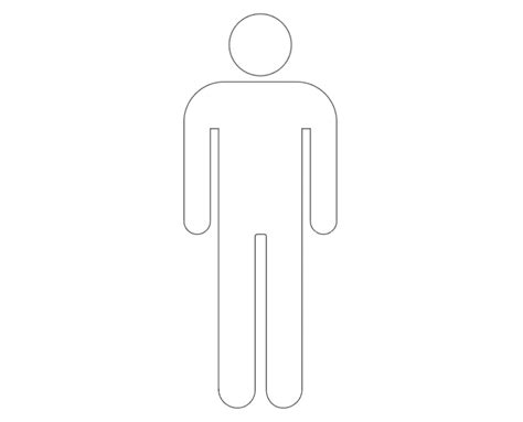 Hvidt Herre Toilet Klistermærke Stort Piktogram Køb Nu 2025