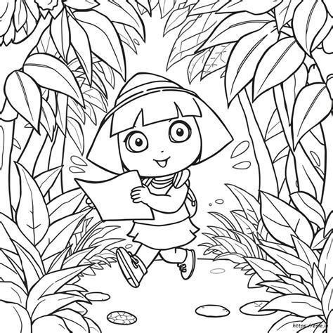 Printable Coloring Pages Of Dora The Explorer