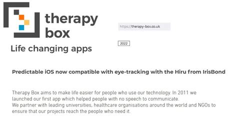 Therapy Box Predictable App Vaph