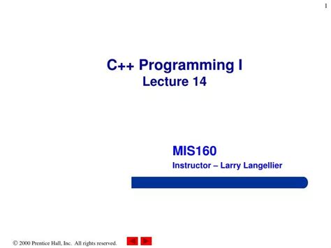 Ppt Lecture 14 C Class String And Stream Processing Concepts