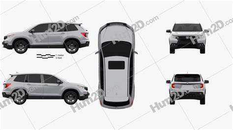 Honda Passport Sport 2019 Blueprint In Png Download Vehicles Clip Art
