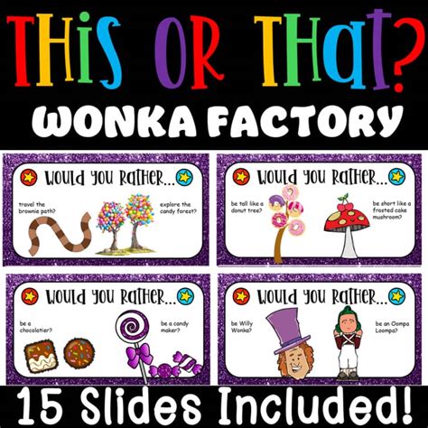 Wonka Candy Factory Super Fun Candy Slides This Or That Digital