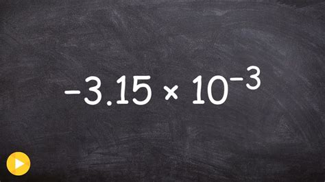 Scientific Notation Negative